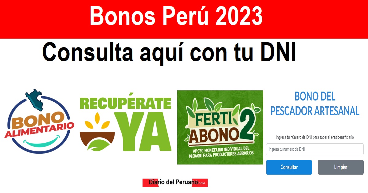 Consulta aquí si accedes a los Bonos Perú 2023