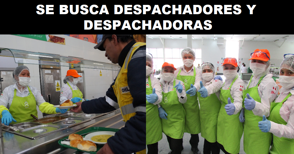 SE BUSCA Despachadores y Despachadoras
